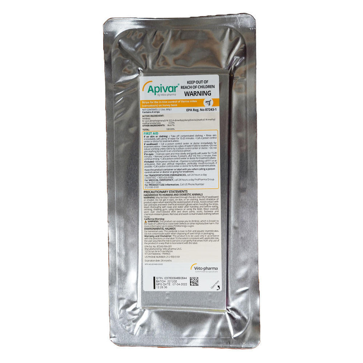 Apivar - 4 pack – Let It Bee Inc